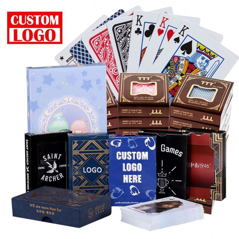 Black And Gold Design Pattern Personalized Advertising Playing Poker ...