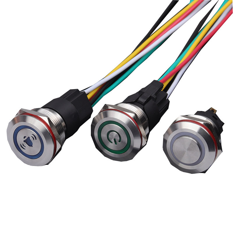 Momentary push button switch metal switch 22mm on off waterproof ...