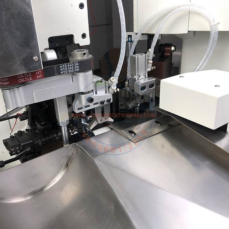 JCW-CST02 Full Auto double head digital terminal crimping rj45 connector cable crimp machine ...