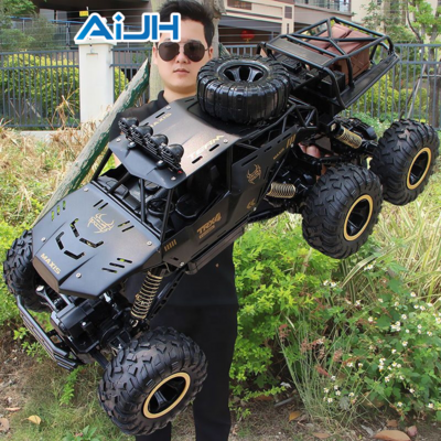 AiJH High Speed 6WD Alloy 46cm Big RC Vehicle 2.4Ghz Off Road RC Rock Climbing Electric Remote Oversized Remote Control Car BestSuppliers