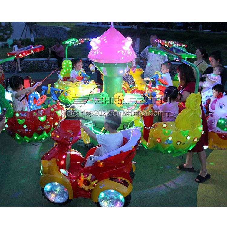 Kids Rotating Carousel Coin Operated Kiddie Rides Game Machine ...