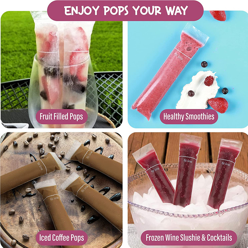 JiJiD Custom Logo Biodegradable Plastic Ice Pop Bags Disposable Plastic ...