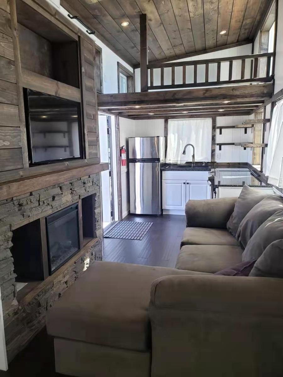Expandable mobile travel trailer container tiny home trailer house on ...