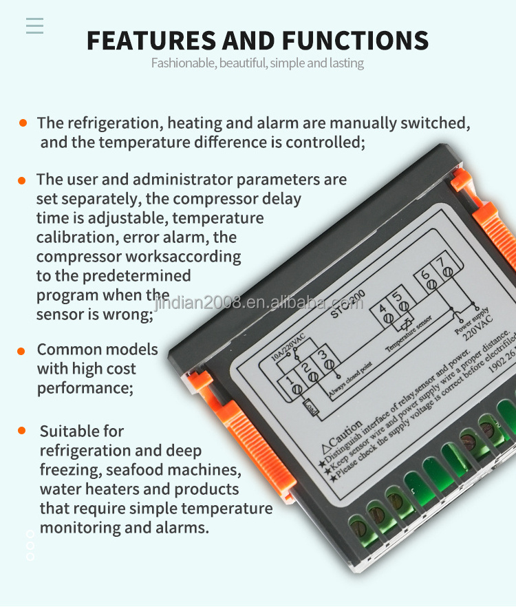 Freezer refrigerator digital temperature controller STC-200 cold ...