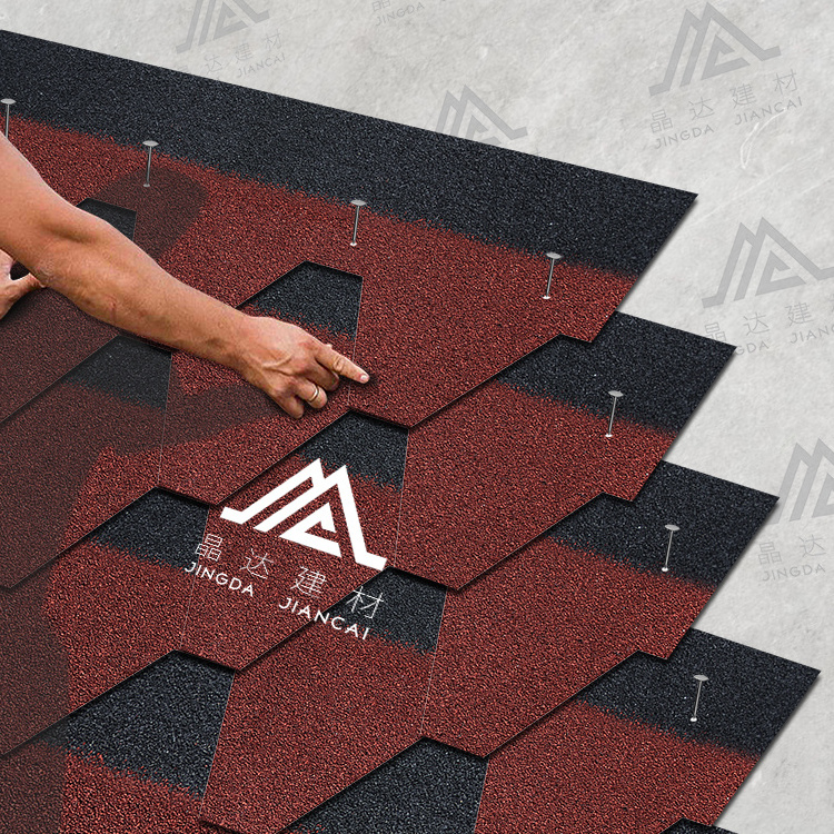 suppliers cheap price light grey flat roof types mosaic hexagon asphalt ...