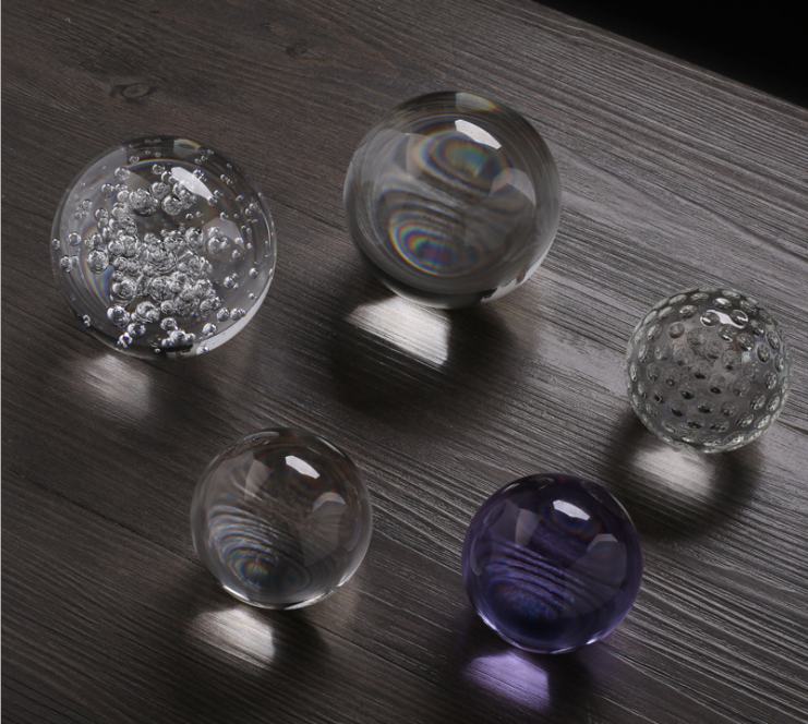 Transparent k9 solid glass 3d laser engraving crystal glass ball sphere ...