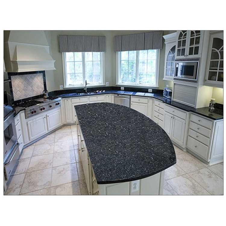 Prefab Luxury Black 96 Inch Kitchen Granite Stone Countertop For Sale ...