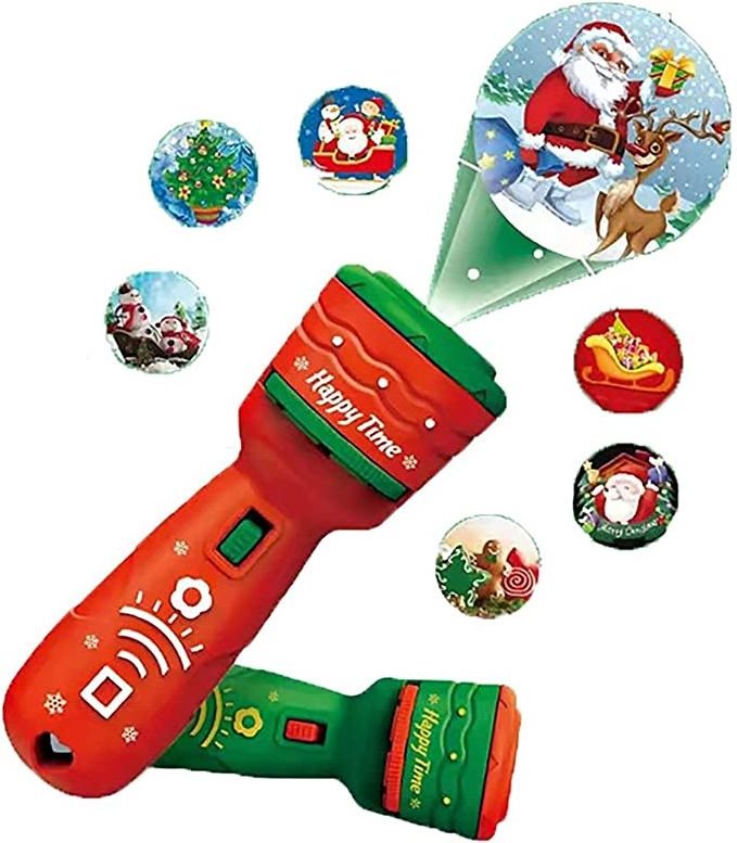 Kids Projector Flashlight Christmas Slide Torch Projector Flashlight ...