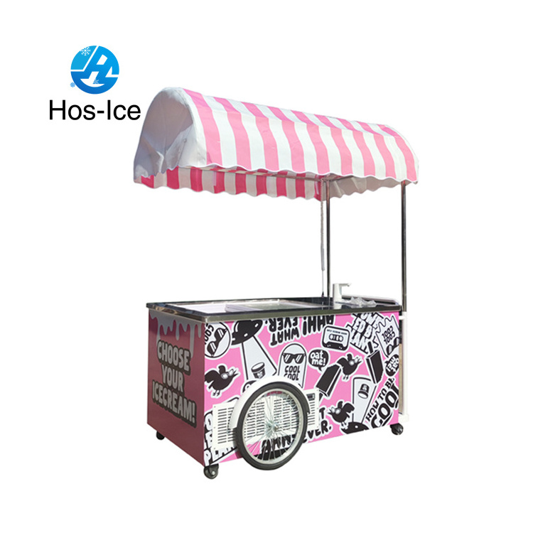 customize round fast food truck ice cream cart mobile fast food carts ...