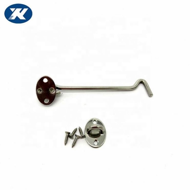 Security Bolts Steel Hook and Eye Door Latch Gate Cabinet Screw Mounted ...