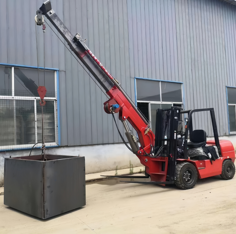 Hydraulic Telescopic Forklift Crane Forklift Attachment Fork Mounted ...