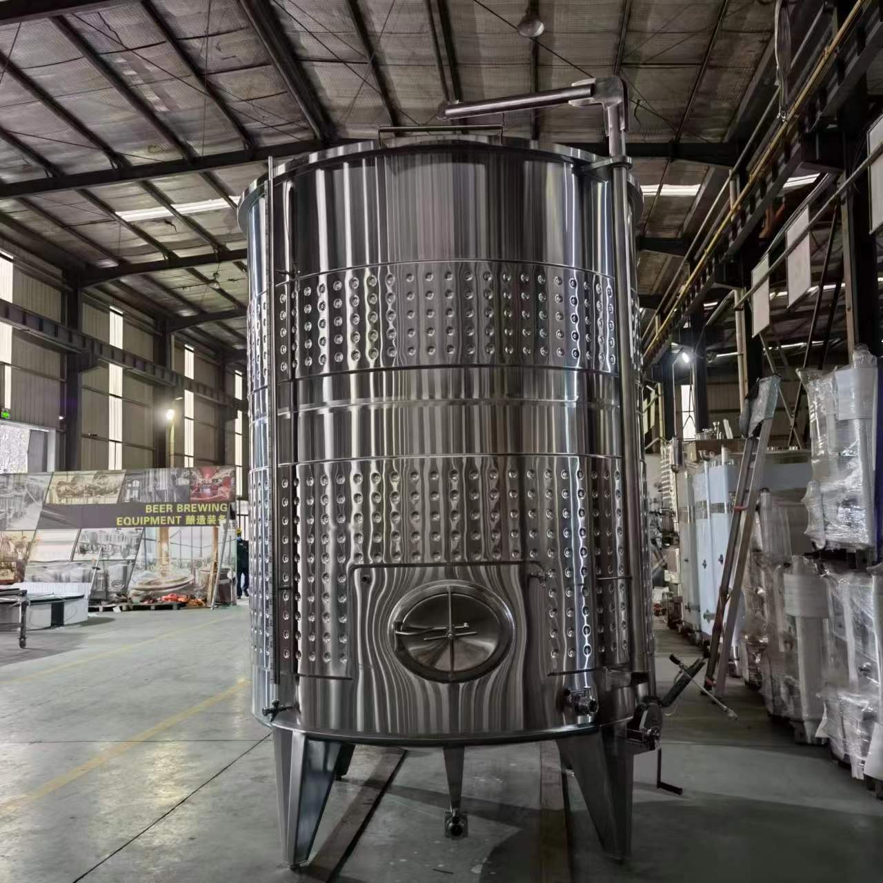 304 stainless steel big Volume Top Floating Lid Wine Fermentation Tank ...