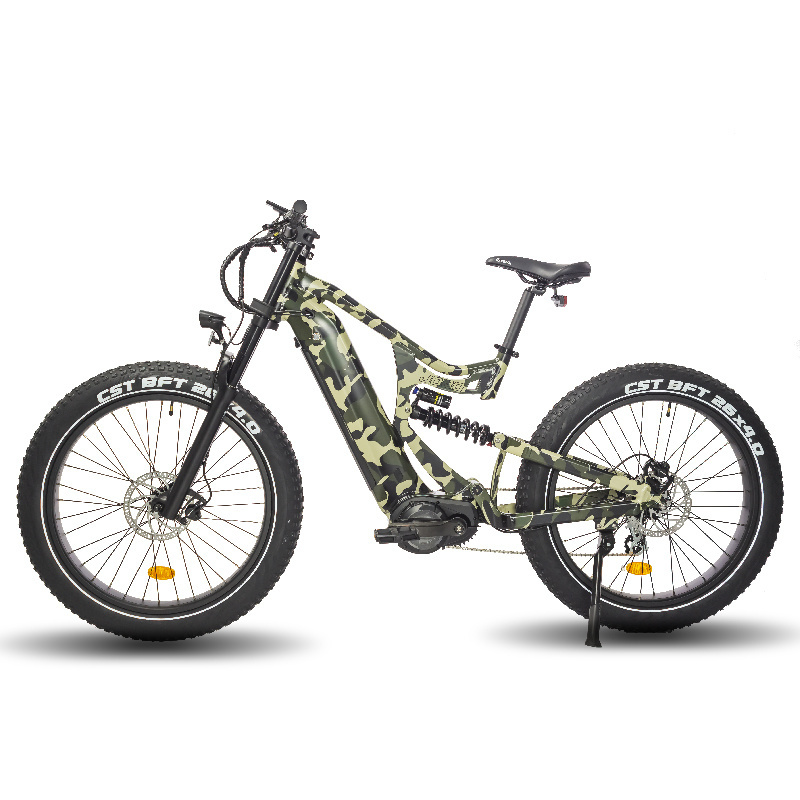Custom JOBO TDE58L Electric Mountain Bike 26 Inch crank motor 1000w ...