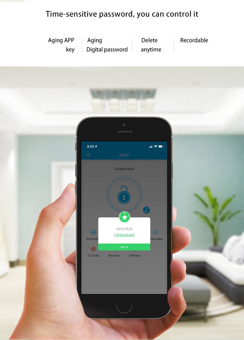 Intelligent Password Digital Deadbolt Electric Door Lock with RFID ...