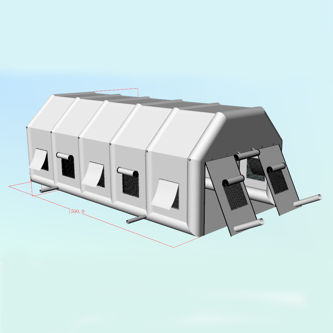 custom Outdoor giant portable commercial inflatable tent paint booth ...