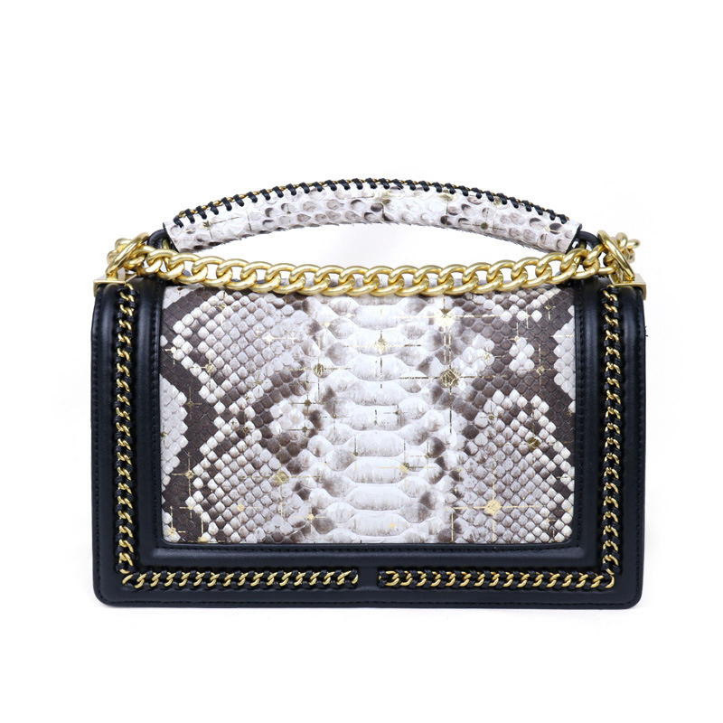 Custom Luxury Real Genuine Snake Skin Leather Lady Women Designer ...