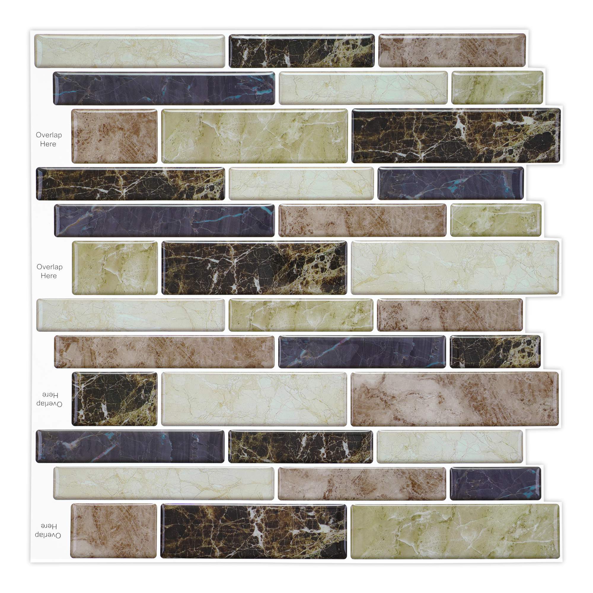 Marble Vinyl Sticker Self Adhesive Wallpaper 3D Peel and Stick Square ...