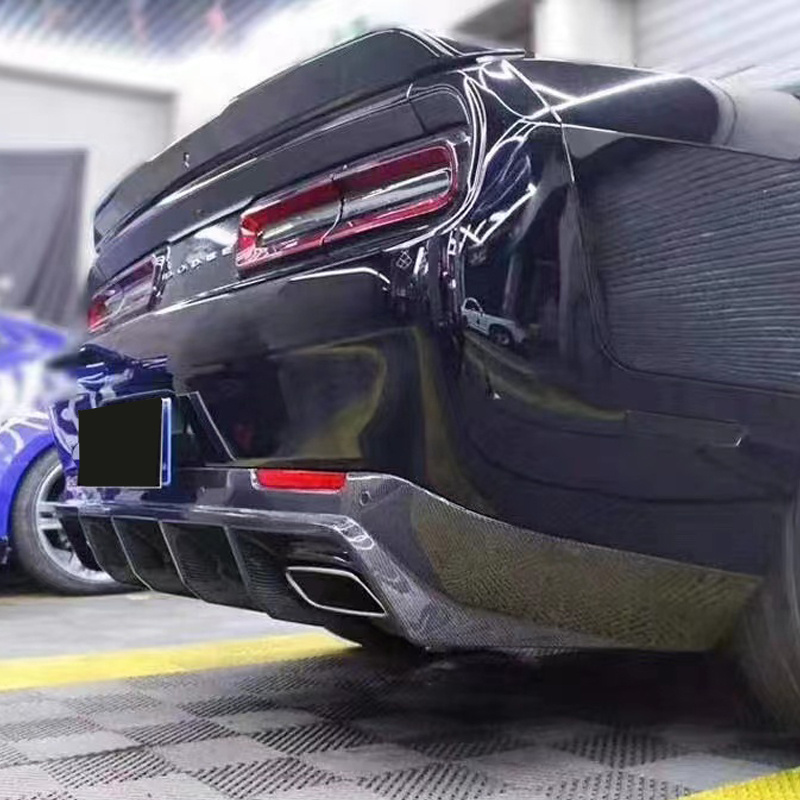 High quality style Carbon Fiber rear lip Rear Diffuser Trunk For Dodge ...