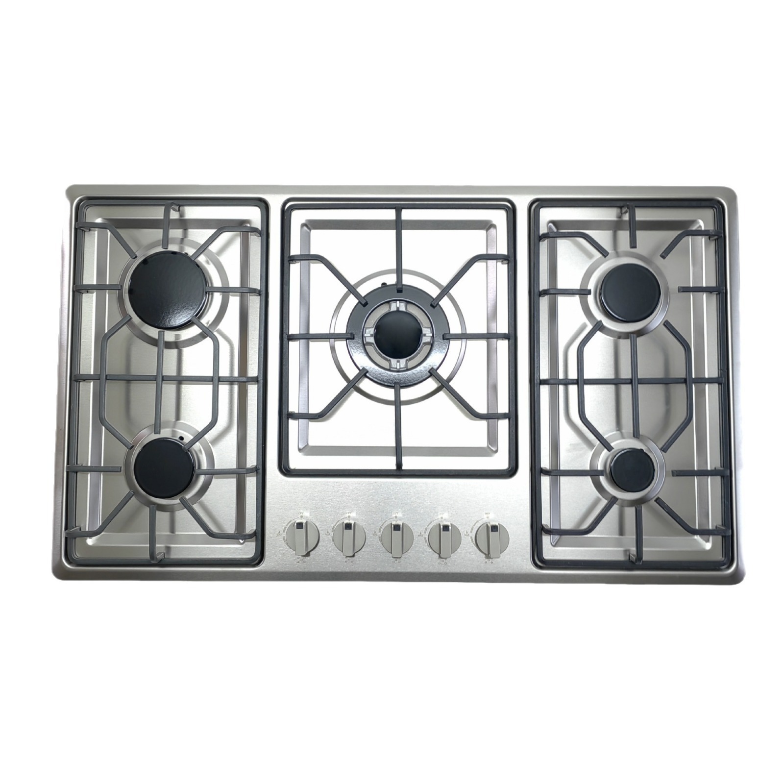 Customized 5 Burner Gas Hob Smokeless Efficiency Gas Burner Stove Table ...