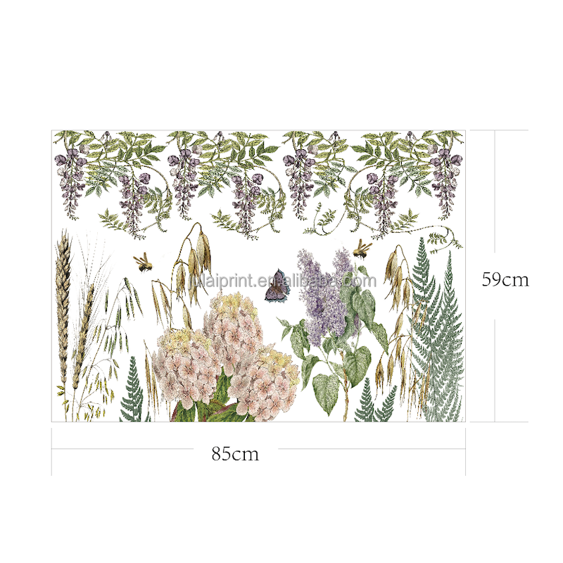 Custom Rub-on scratching dry transfer stickers - COTTAGE GARDEN, Wood ...