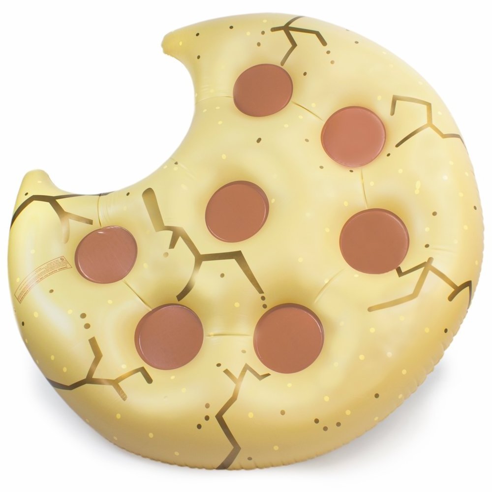 Chocolate Chip Cookie Pool Float - 5-Foot Inflatable Lounger - Funny ...