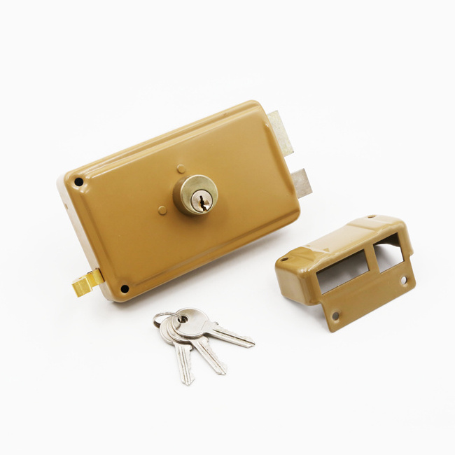 Door Rim Lock Long Rim Lock For Thicker Door Brass Lock Double Bolt ...
