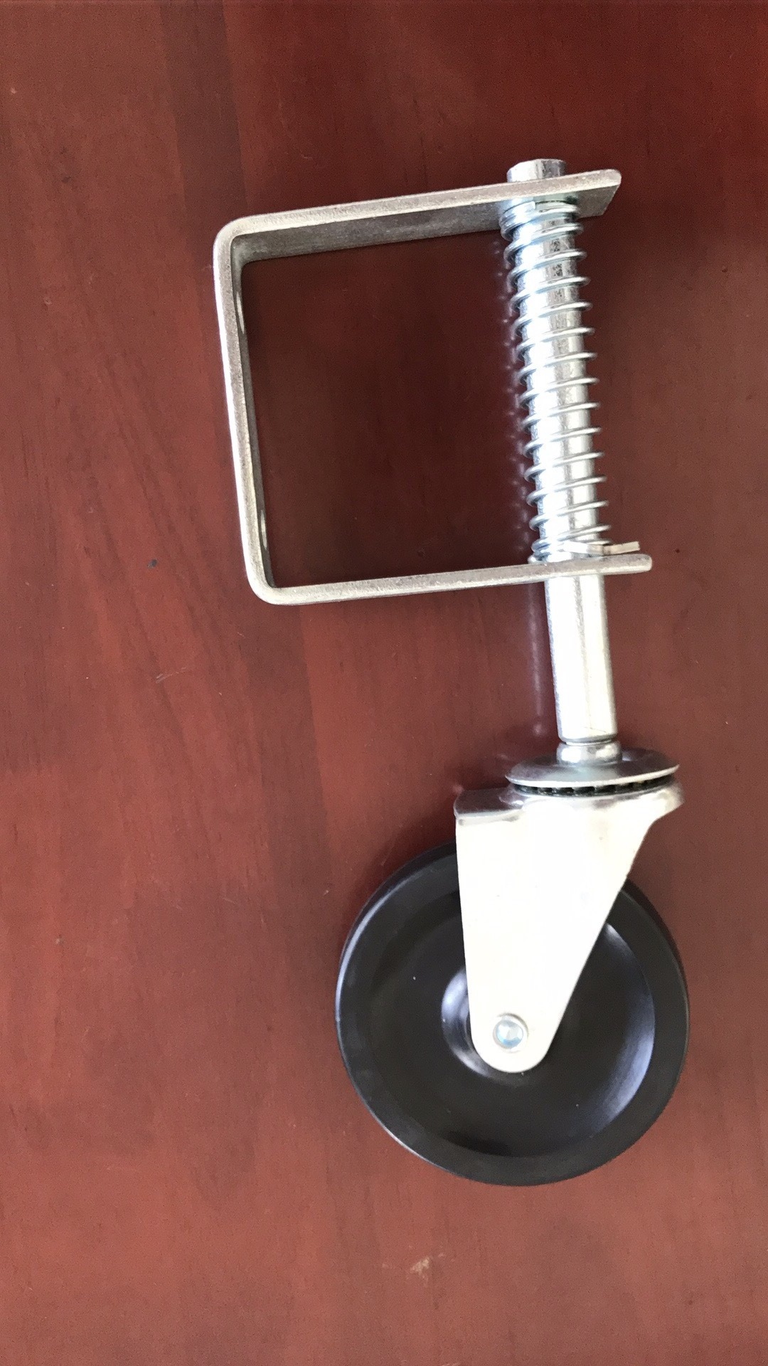 Gate wheel 4 inch Rubber Caster Wheel Spring Loaded Roller Sliding ...