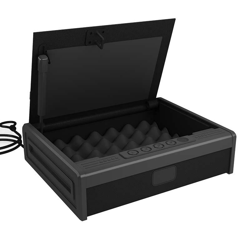 Two Hand gun Capacity Upgraded Size Hand Gun Safe Box With Fingerprint ...