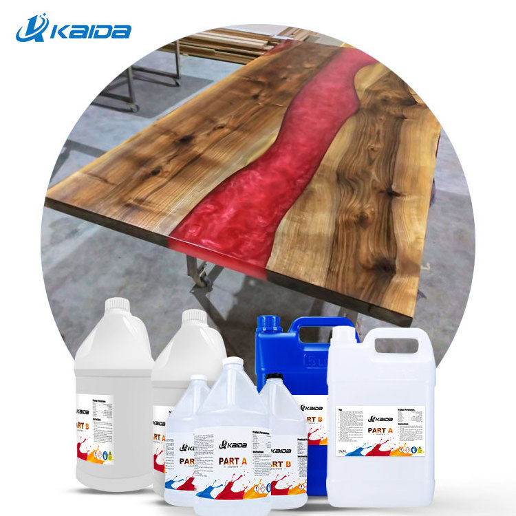 Epoxy Transparent Paint For Wood Table 2 In 1 Ab Glue On Wood Gallon ...