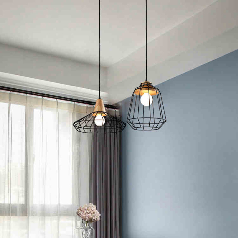 antique vintage edison bulb metal wire mesh kitchen island pendant ...