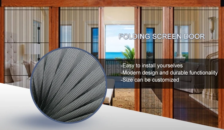 Aluminum door with pleated insect screen Trackless retractable screen ...