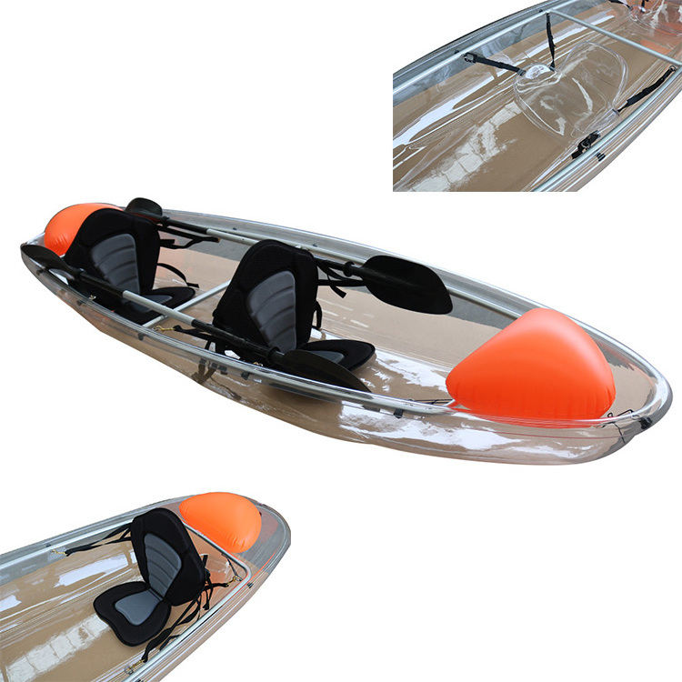 A crystal Transparent Aluminum Frame Wave Boat clear kayak 2 Person ...