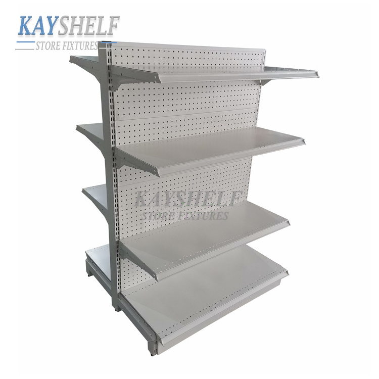 Supermarket shelves gondola shelving display racking retail store racks ...