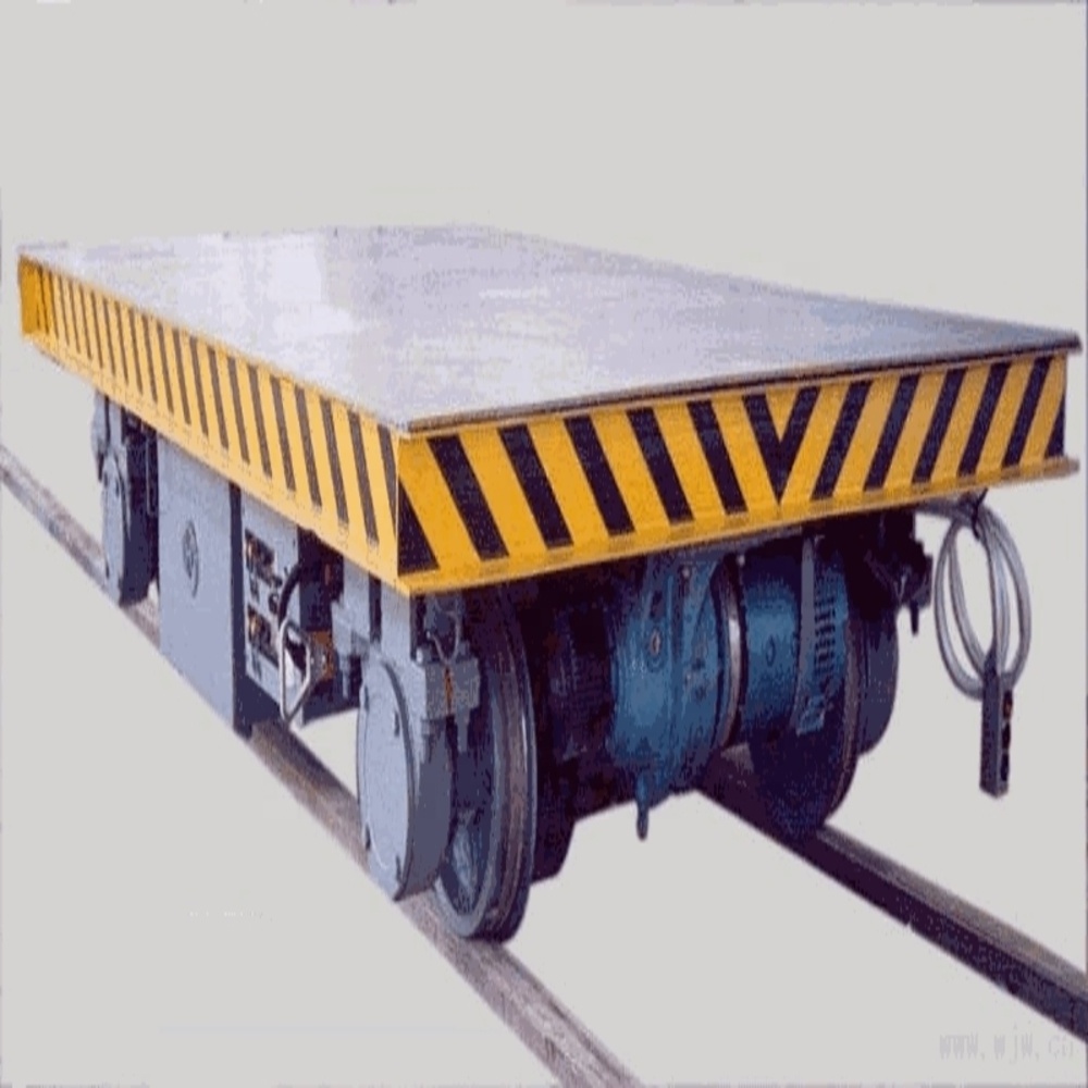 Ac Motor Driven 10 Ton Cart with Rail Industrial Flat Cart on Curved ...