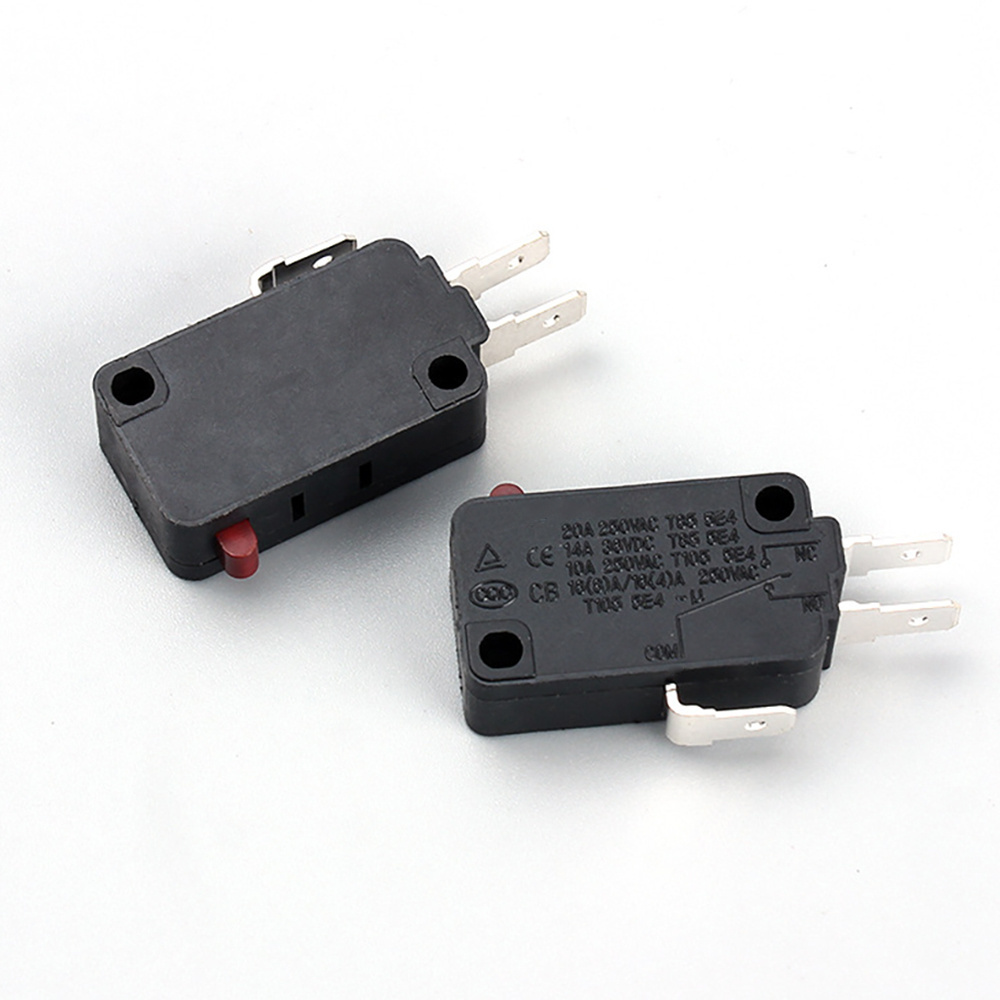KW4-3Z-3 5A Straight handle Micro Switch SPDT NO lever PCB terminal limit switches with wheels ...