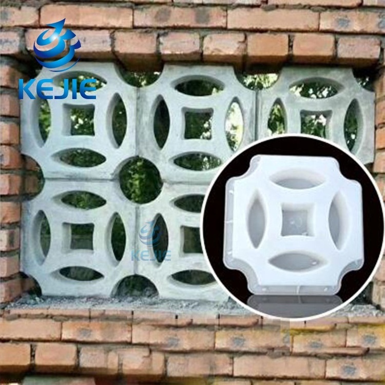 3D Concrete Block Interlocking Plastic Mold For Garden Wall Decoration ...