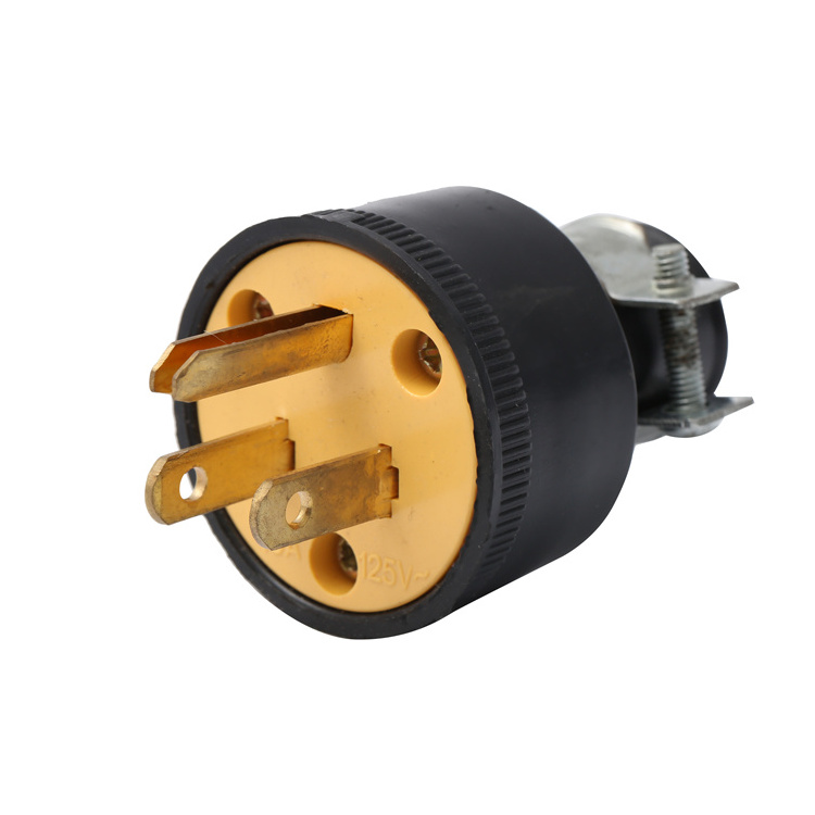 High Quality South America 15A 125V Yellow Male Electric Plugs With Tow ...