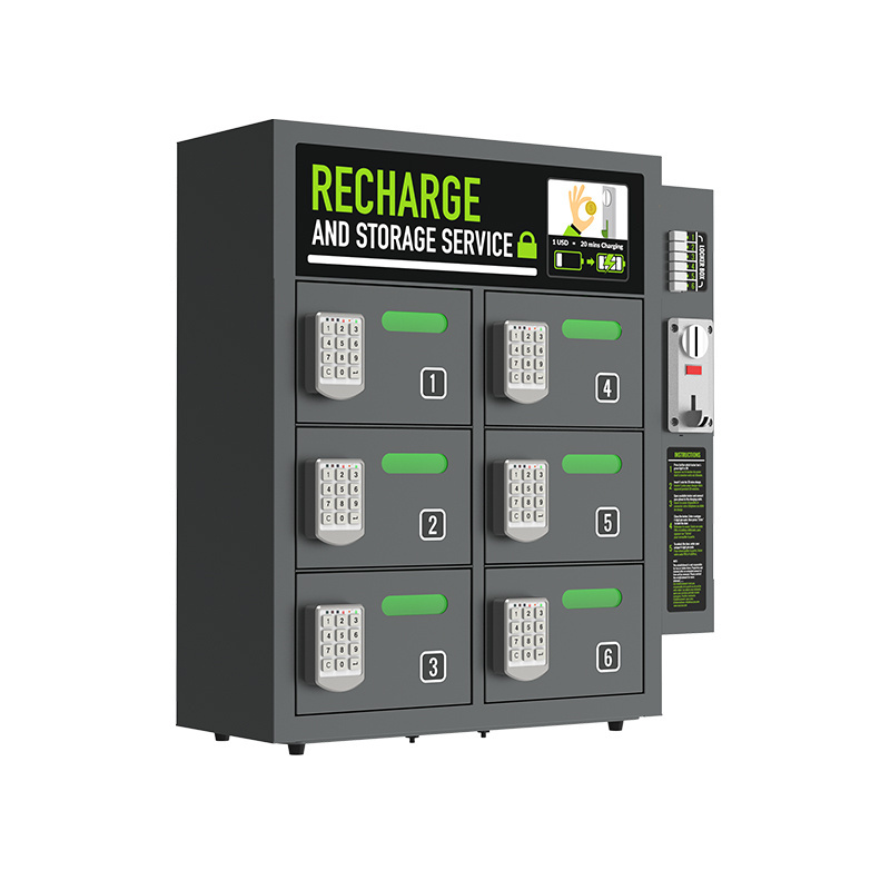 ACRCAS Used Coin Operated 6 Bay Cell Phone Charging Lockers for Hotel ...