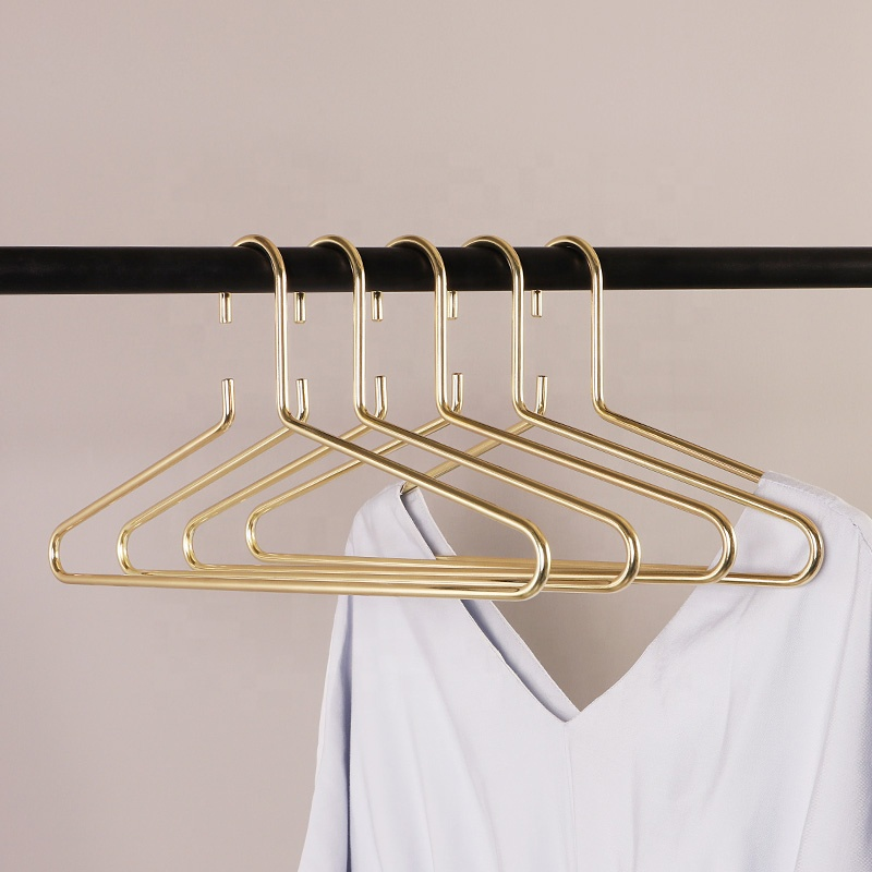 luxury golden color metal suit hanger coat hanger for clothing shop ...