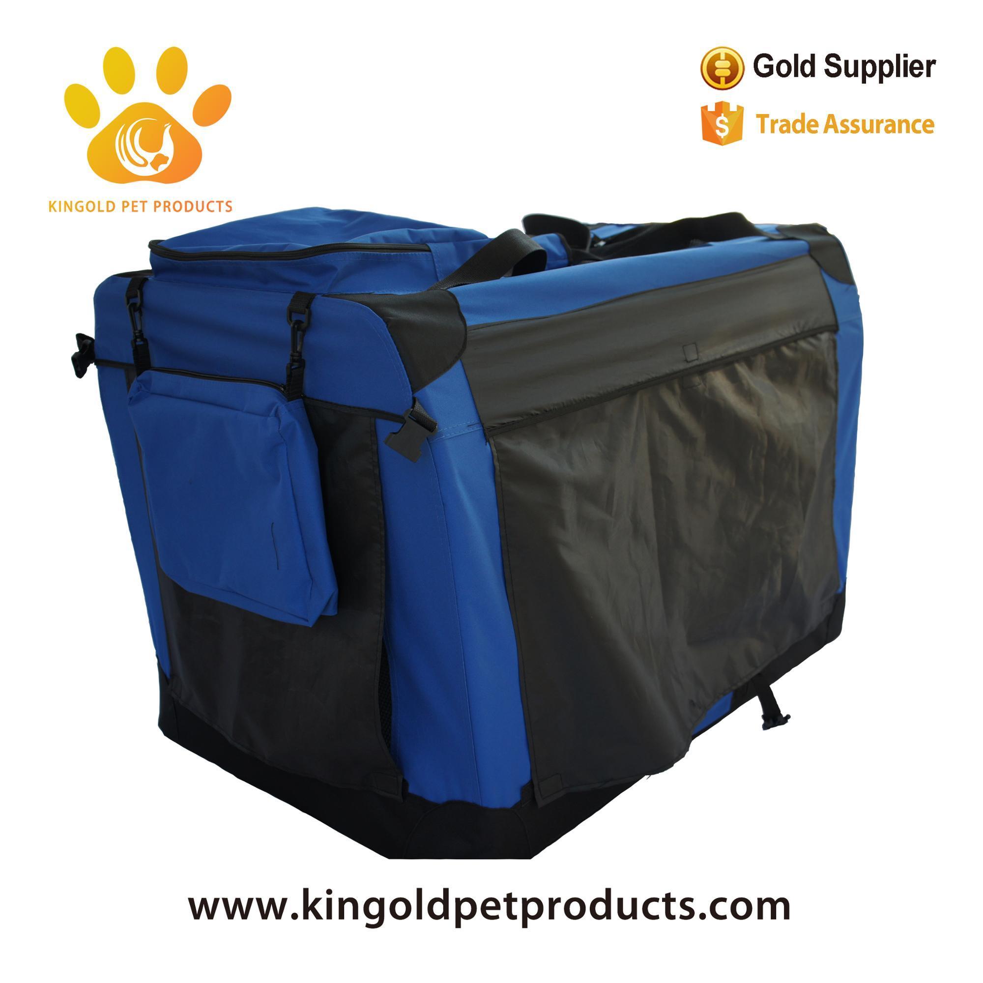 Indoor Outdoor Pet Foldable Collapsible Soft Dog Crate Dog Car ...