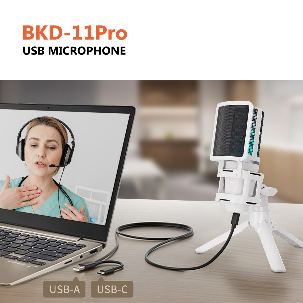2024 Wired Desktop Microphone Professional Gaming and Podcast Recording ...