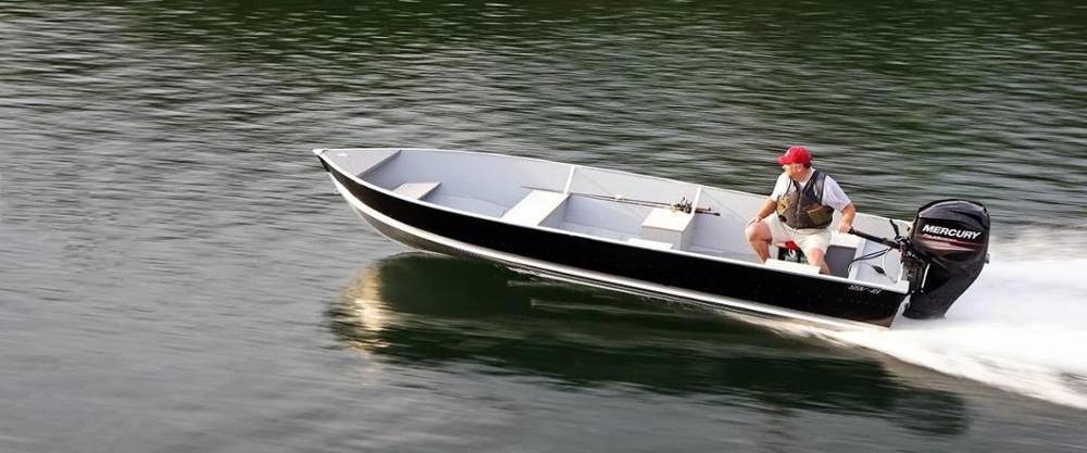 14ft V Bottom Black Aluminum Hull Work Boat Rowing Boat with Motor for ...