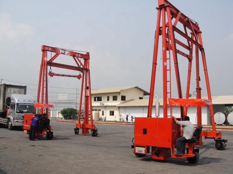 Mobile Travel 40 ton Hydraulic Mast Containers Lifting Mini Gantry ...