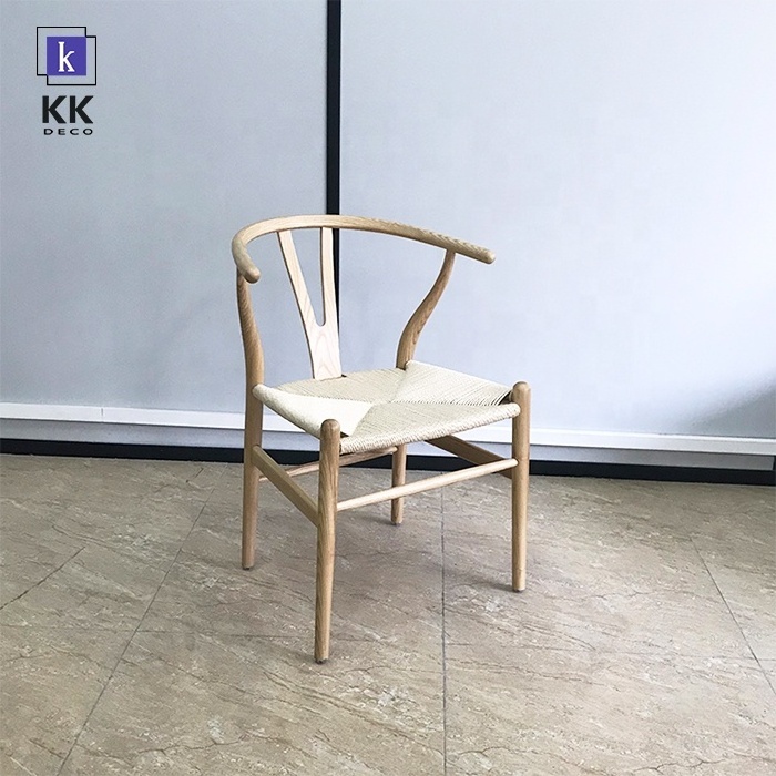 Nordic dining room furniture Hans Wegner chair ash wood rattan cane ...