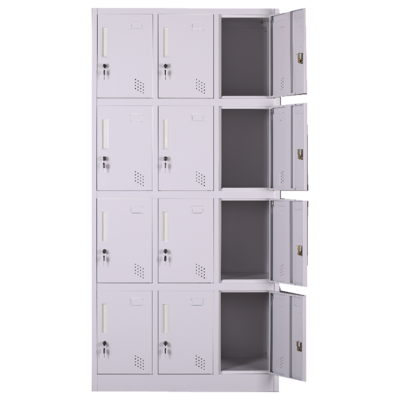 12 doors employee lockers office use steel iron storage cabinet Factory Dormitory Workshop Locking Cupboard Shoe Bag locker BestSuppliers