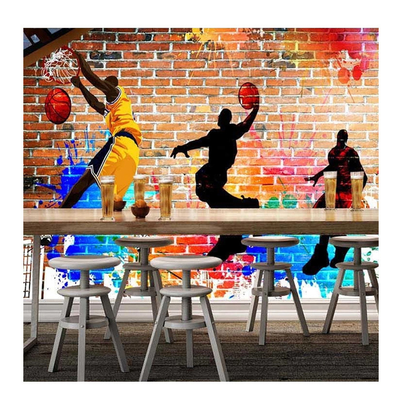KOMNNI Custom 3d Graffiti Wall Stickers Graffiti Sports Basketball Art ...