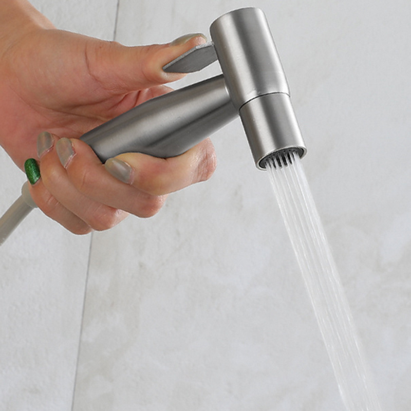 Stainless Steel Brushed Nickel Handheld Shattaf Bidet Sprayer Set Kit ...