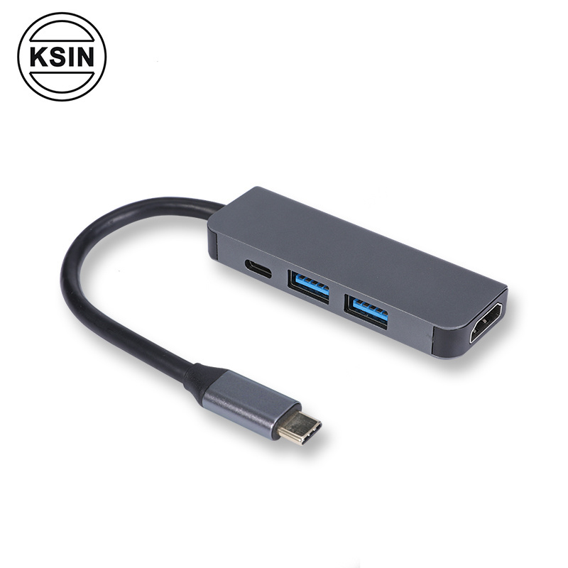 4 in 1 USB C Hub USB3.0 USB2.0 USB Adapter Type C to HDMI 4K 30Hz for ...