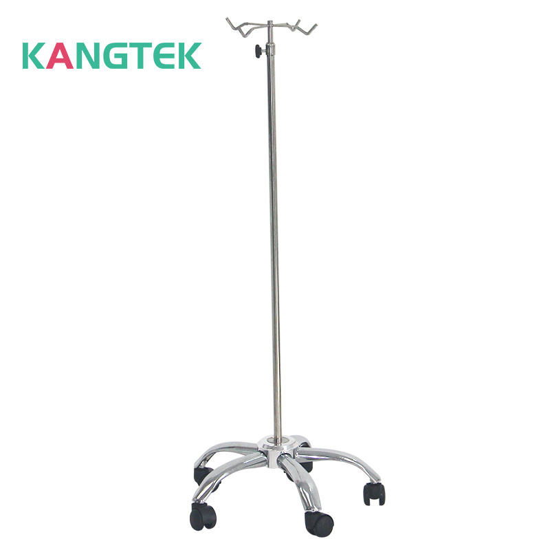 IV Stand with wheels Stainless Steel Drip infusion stand portable For ...