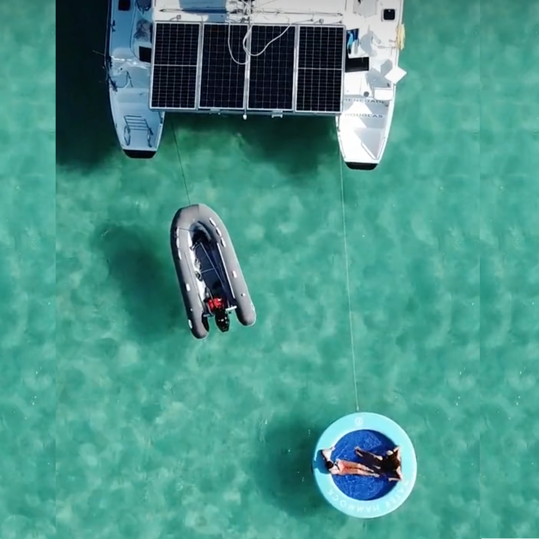 Inflatable Water Hammock Lounger Pool Portable 8ft Round Floating Pad ...